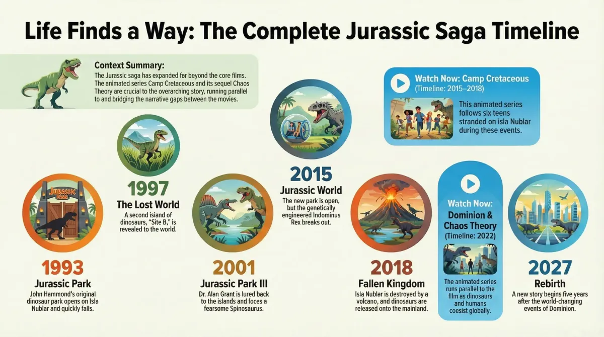Jurassic World Watch Order 2026: Every Movie & TV Show | Dadnology